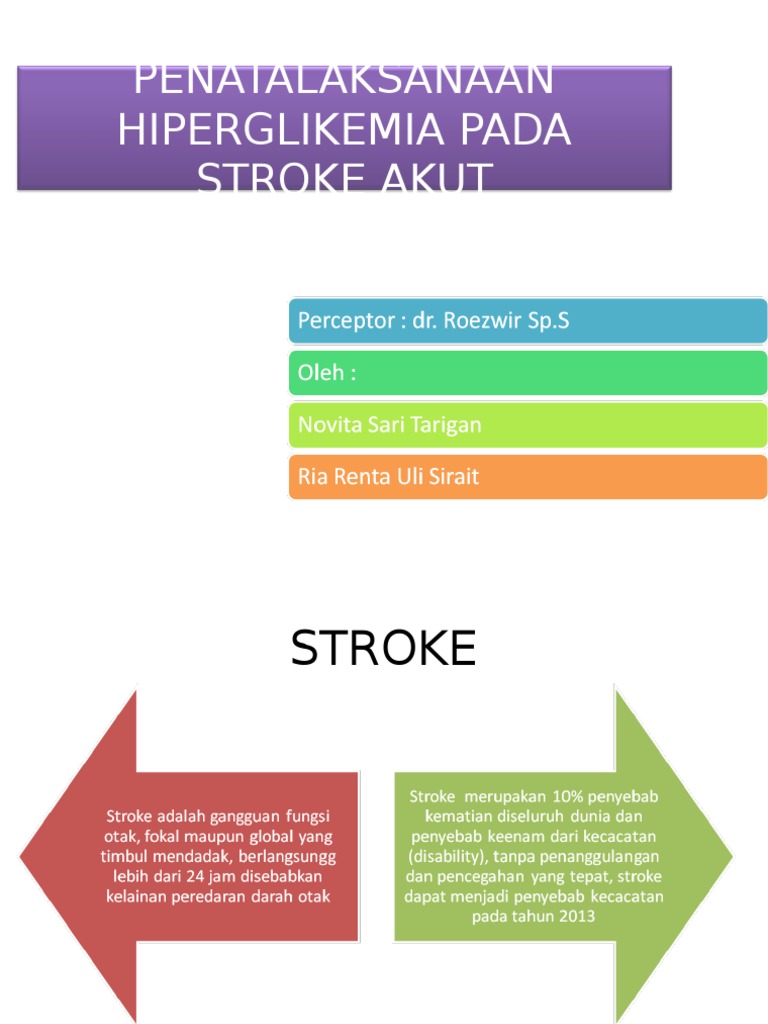 Penatalaksanaan Hiperglikemia Pada Stroke Akut | PDF