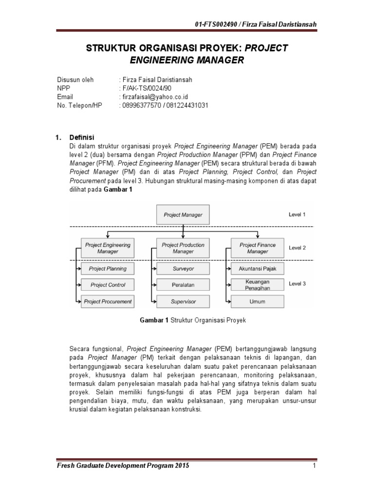 Struktur Organisasi Proyek | PDF