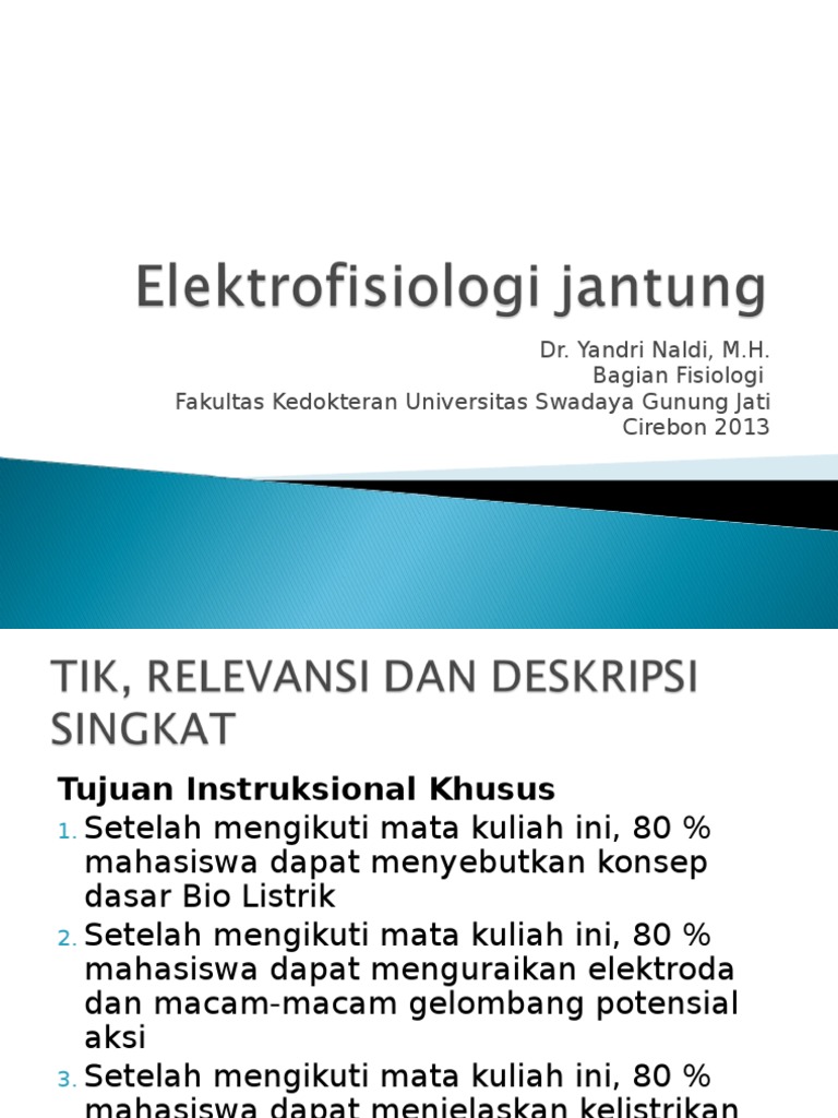 Elektrofisiologi Jantung | PDF