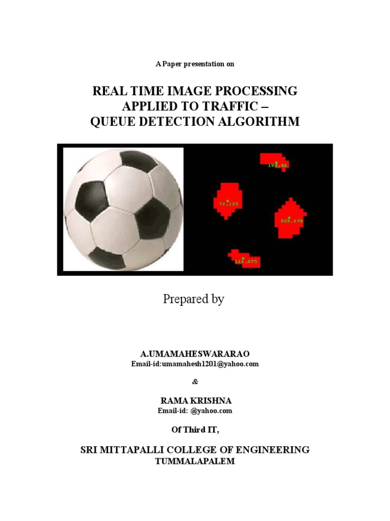 Real Time Image Processing Applied To Traffic Queue Detection Algorithm Pdf Traffic Signal