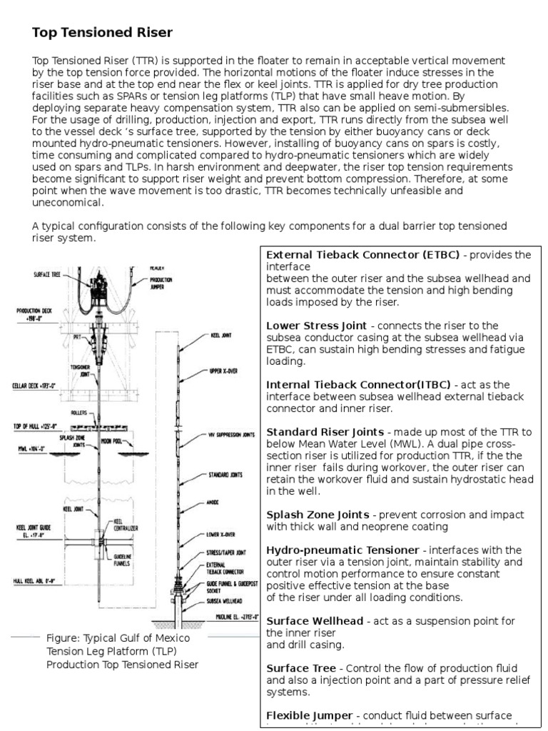 Top Tensioned Riser | PDF | Subsea (Technology) | Casing (Borehole)
