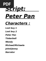 Peter Pan Script | PDF | Wendy Darling | Lost Boys (Peter Pan)
