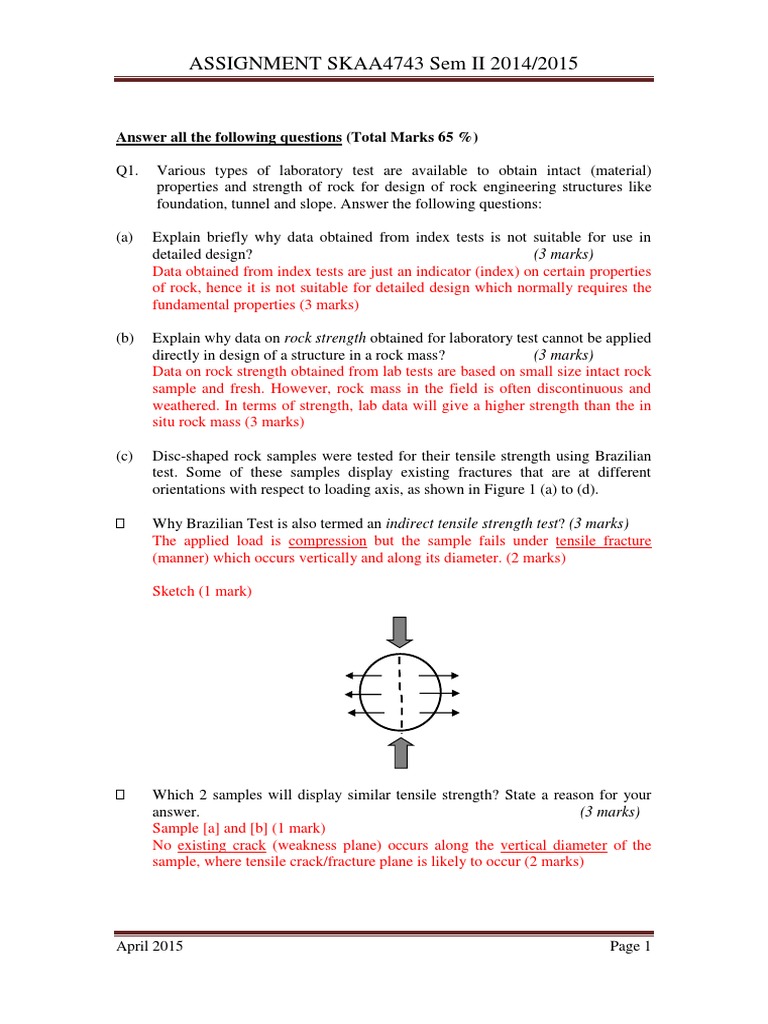Q1 To Q5 (Answer) | PDF | Fracture | Tunnel