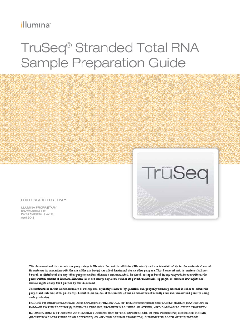 Truseq Stranded Totalrna Sampleprep Guide | PDF | Directionality ...