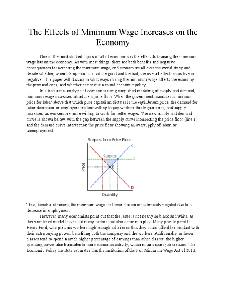 Minimum Wage Impact on Economy | PDF