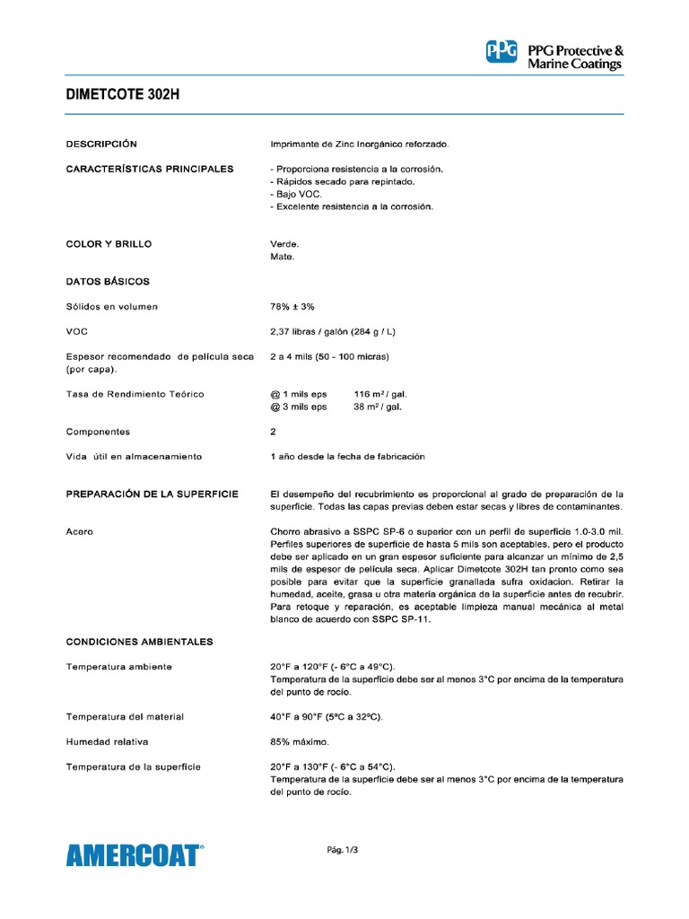 Dimetcote 302H | PDF