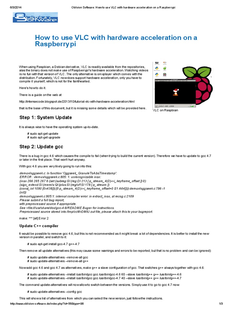 VLC Hardware Acceleration on Raspberry Pi | PDF | Computer Programming ...