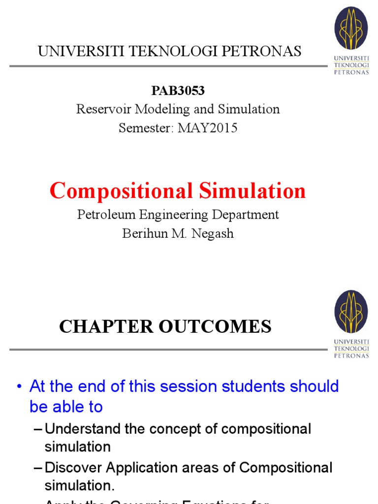 Compositional Simulation | PDF | Phase (Matter) | Petroleum Reservoir