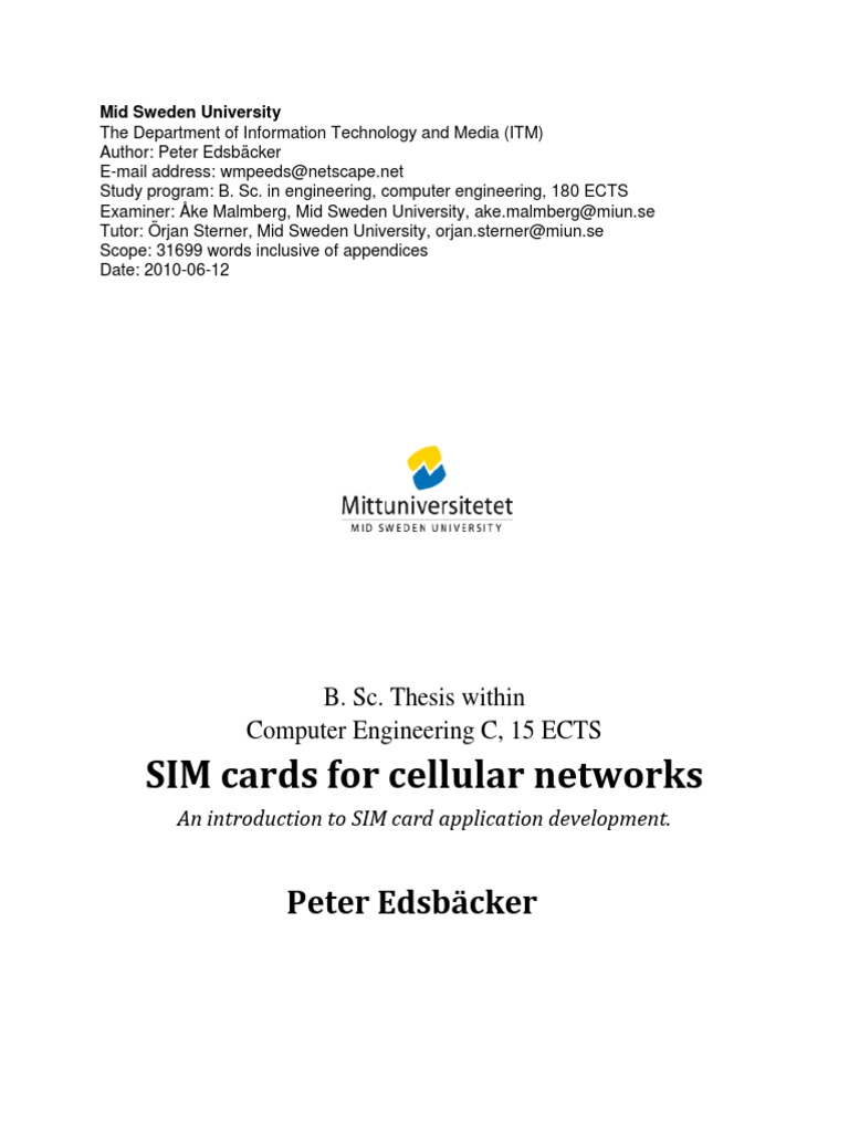 Sim Card | PDF | Java Virtual Machine | Smart Card