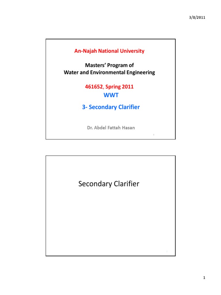 Secondary Clarifier Design Guidelines | PDF | Water Treatment | Pollution