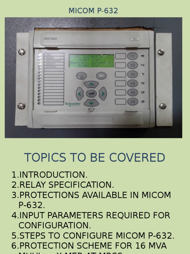 P632 Configure Off Line Mode | Power (Physics) | Electric Power