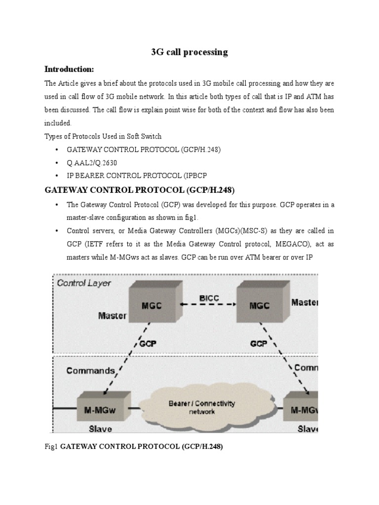 3G Call Processing | Communications Protocols | Telecommunications ...