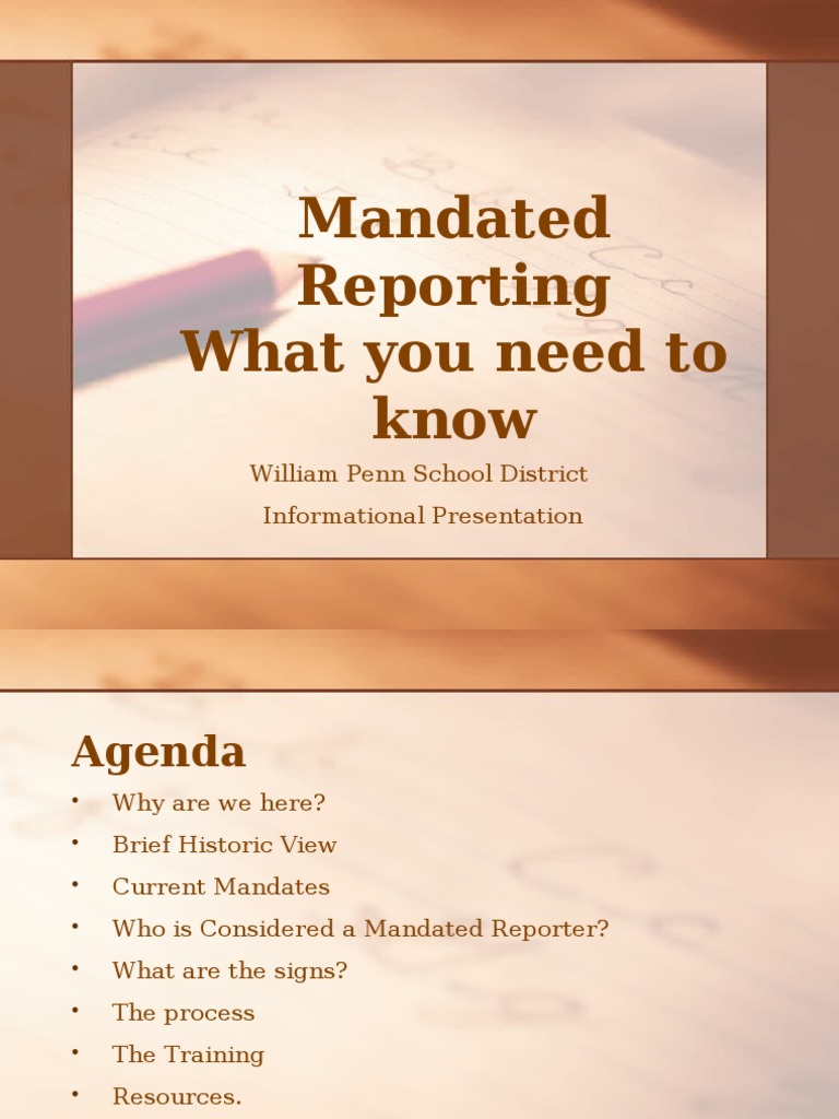 Mandated Reporting | PDF