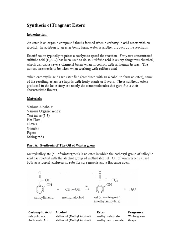 Esters Odor | PDF | Ester | Ethanol