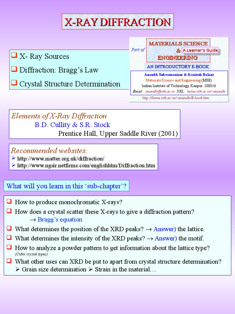 Chapter 3c X Ray Diffraction | PDF