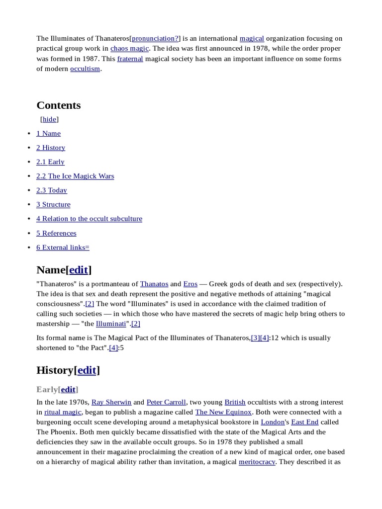 Illuminates of Thanateros | PDF | Paranormal | Mythological Powers