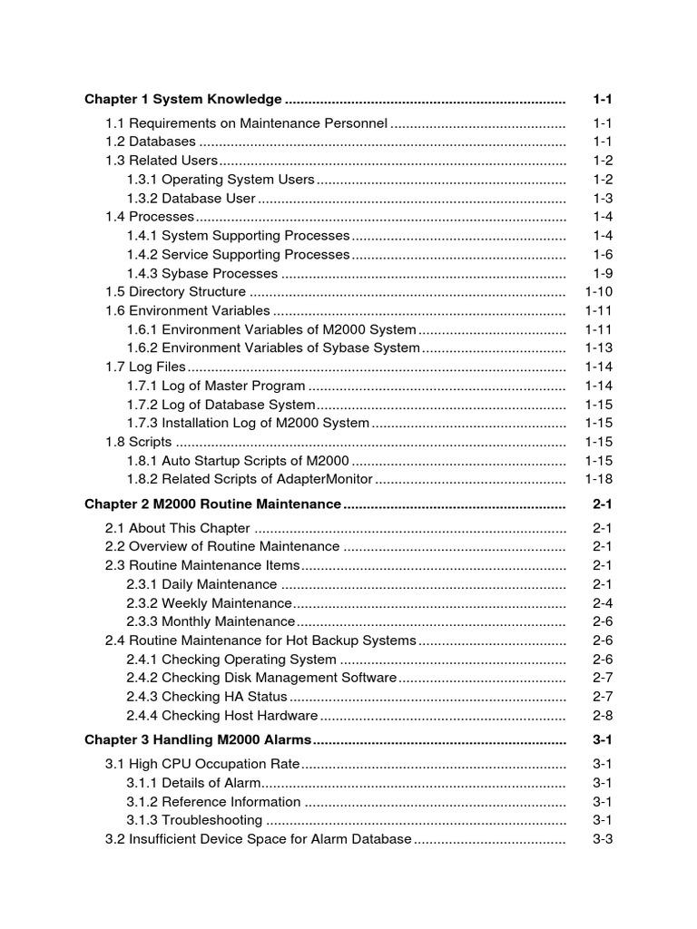 IManager M2000 Maintenance Manual | Download Free PDF | Databases | Point And Click