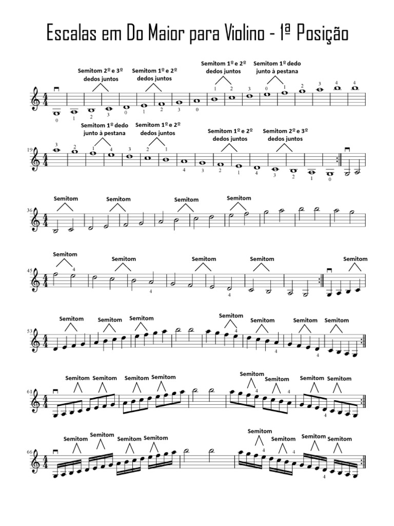 Escalas e Estudos - Violino CCB Pq. J. Ramalho2 | PDF