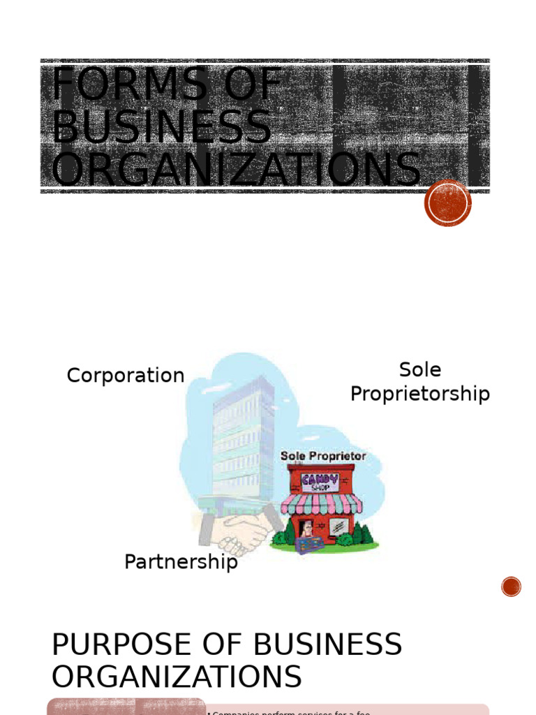 Forms of Business Organizations | PDF | Partnership | Sole Proprietorship