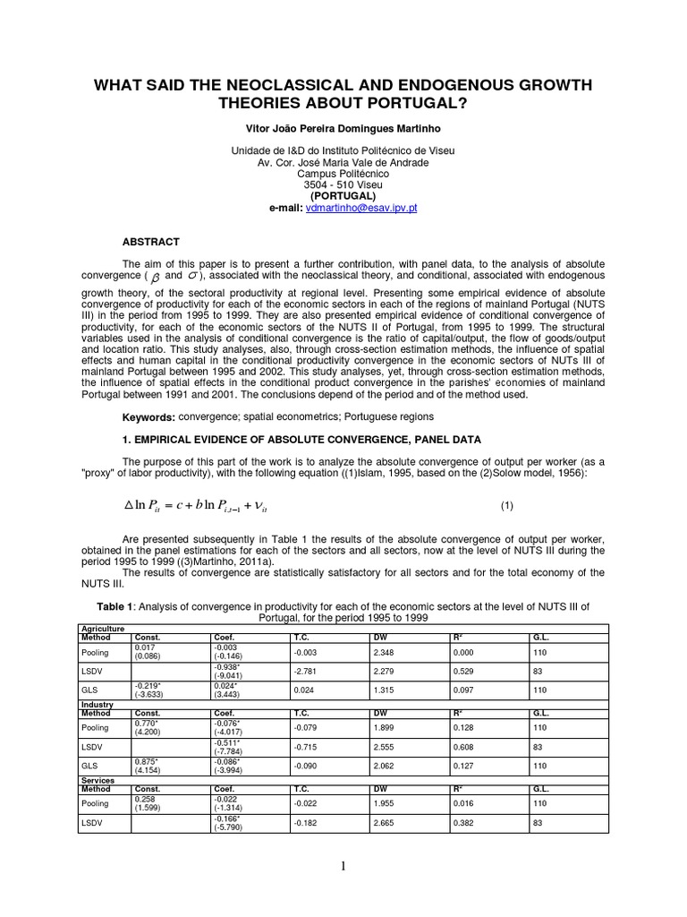 Pereyra - What Said The Neoclassical and Endogenous Growth Models About ... Pereyra - What Said The Neoclassical and Endogenous Growth Models About ...