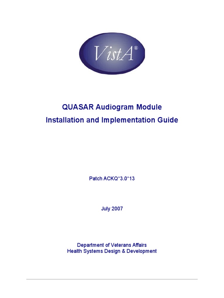 QUASAR Audiogram Module Installation and Implementation Guide | PDF | Windows Vista | Personal ...