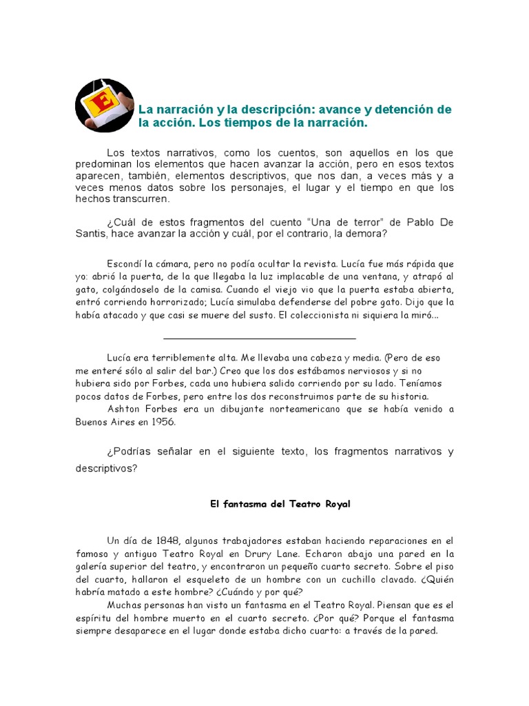 La Narración y La Descripción | PDF