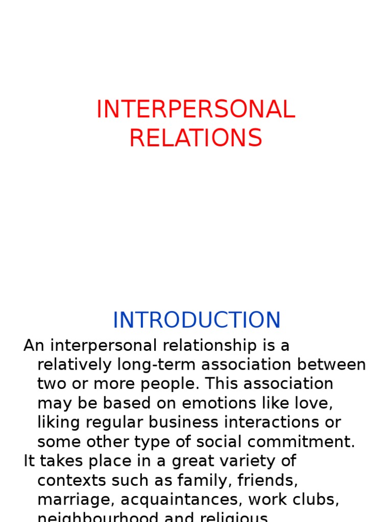 An In-Depth Exploration of Interpersonal Relationships: Models, Types ...