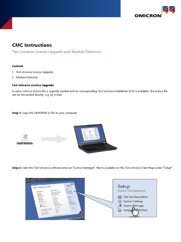 Test Universe License Upgrade and Module Extension ENU | PDF | Computer ...
