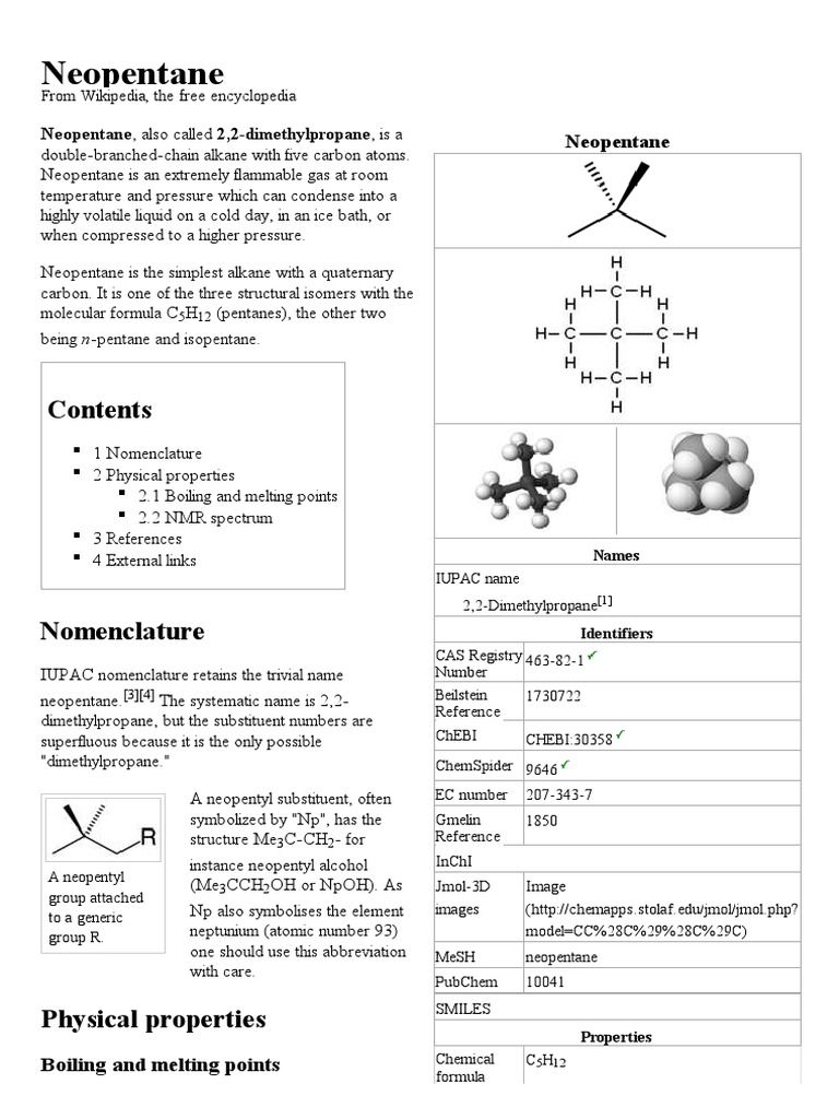 Neopentane - | Molecules | Physical Chemistry