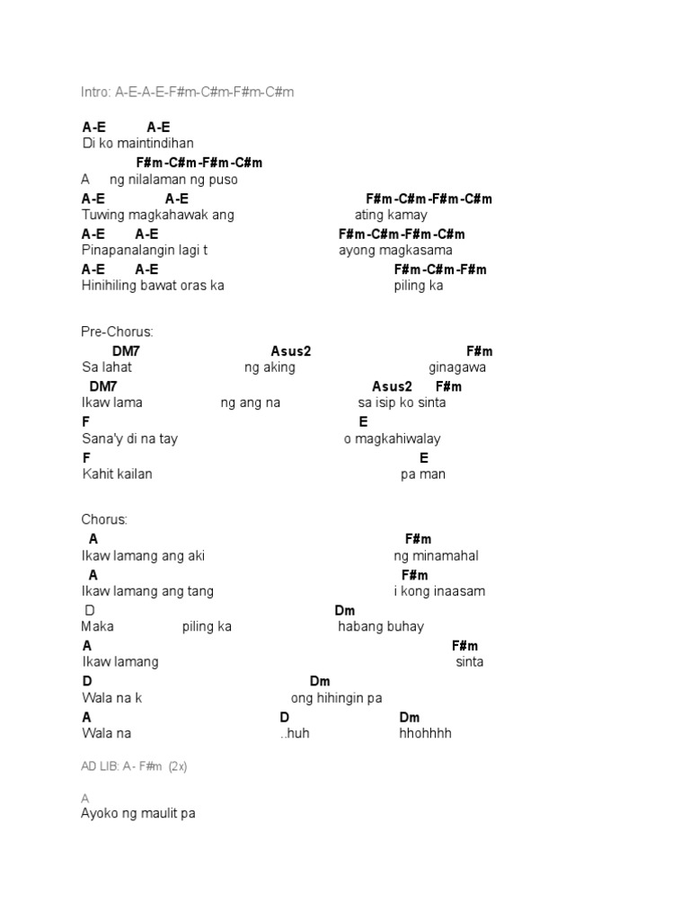 Ikaw Lamang Chords | PDF