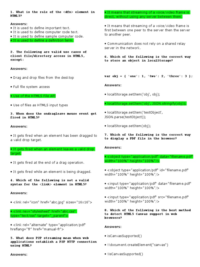 Understanding Key HTML5 Concepts | PDF | Html5 | Html