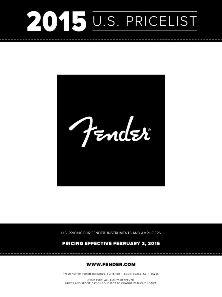 2015 Fender BW Consumer Price List | PDF | Bass Guitar | Musical ...