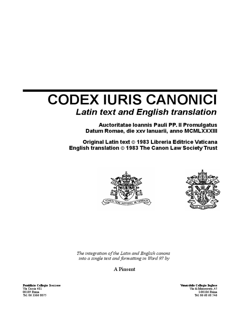 Codex Iuris Canonici | PDF