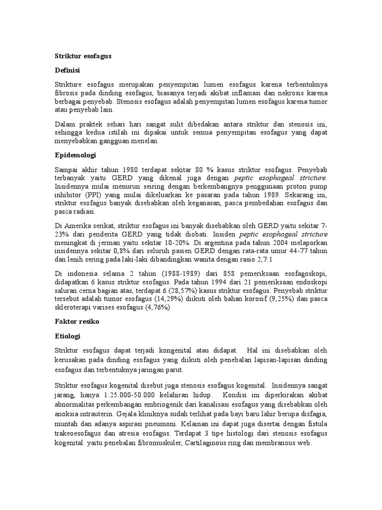 Striktur Esofagus | PDF
