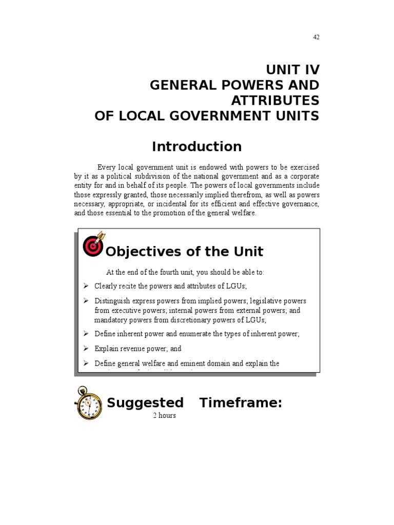 Powers and Attributes of LGUs | PDF | Eminent Domain | Local Government