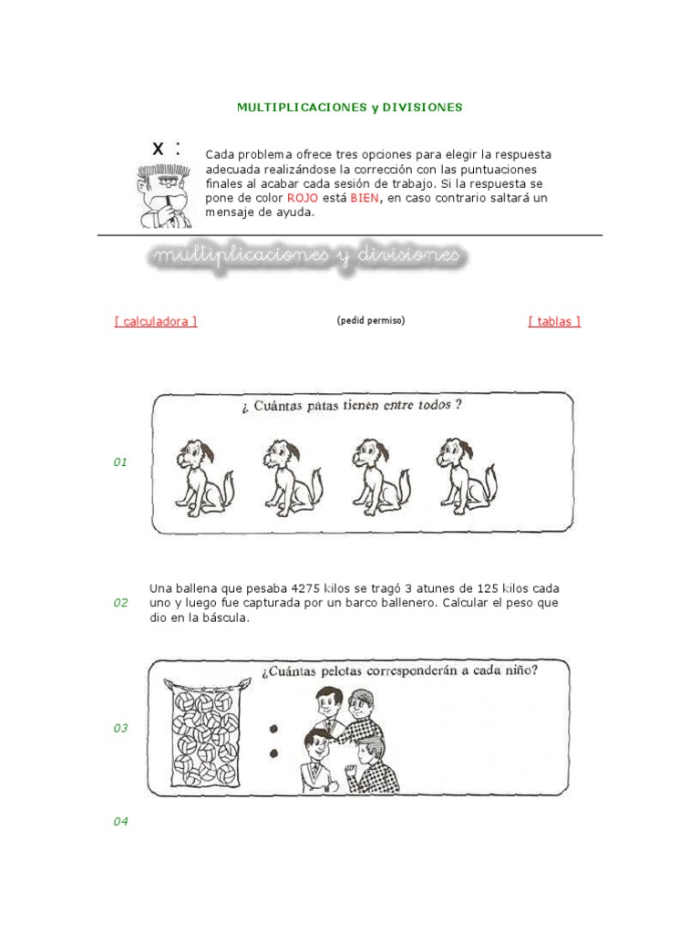 Multiplicaciones y Divisiones | PDF