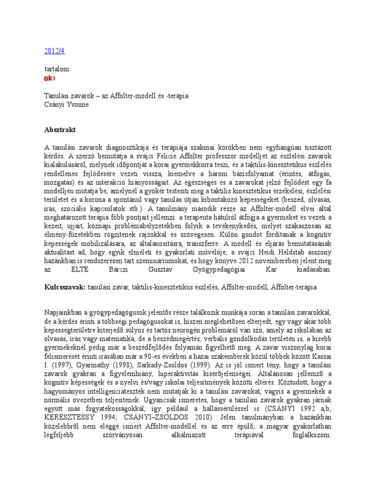 Affolter Modell | PDF