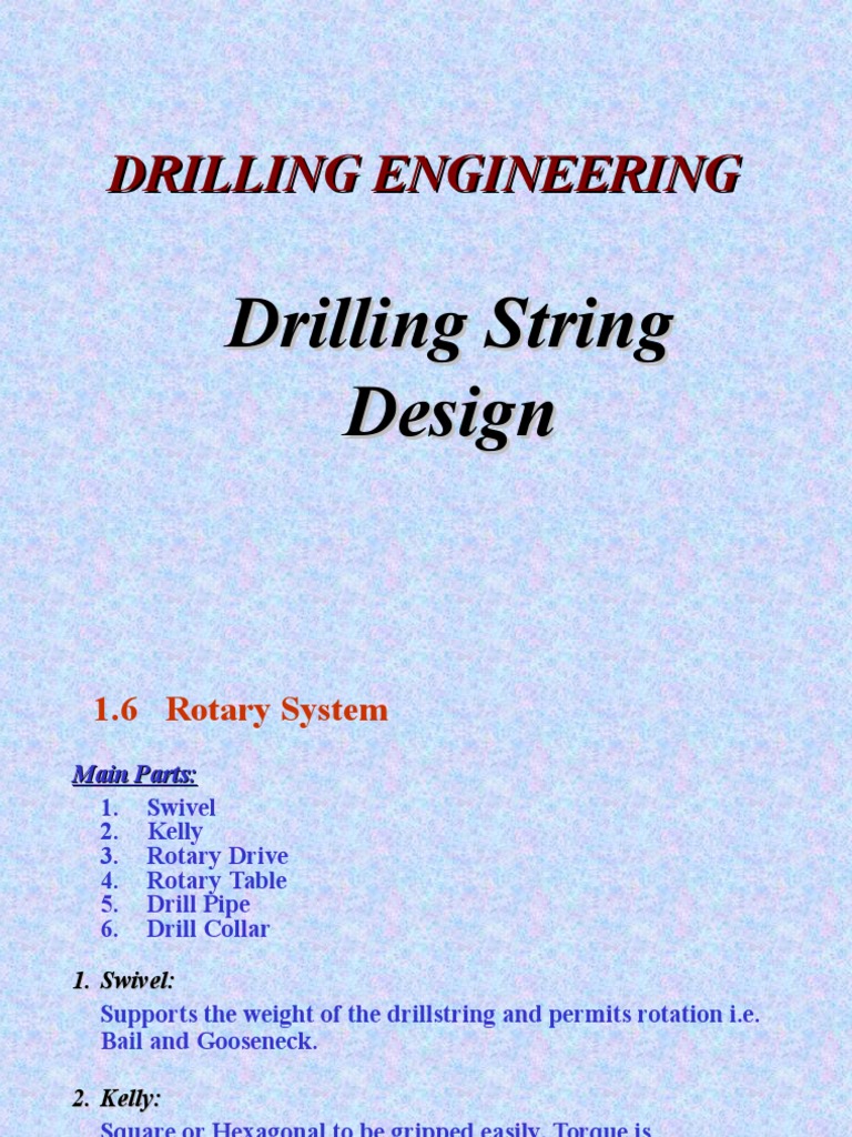 Chapter4 (Drilling String Design) | PDF | Mechanical Engineering | Nature
