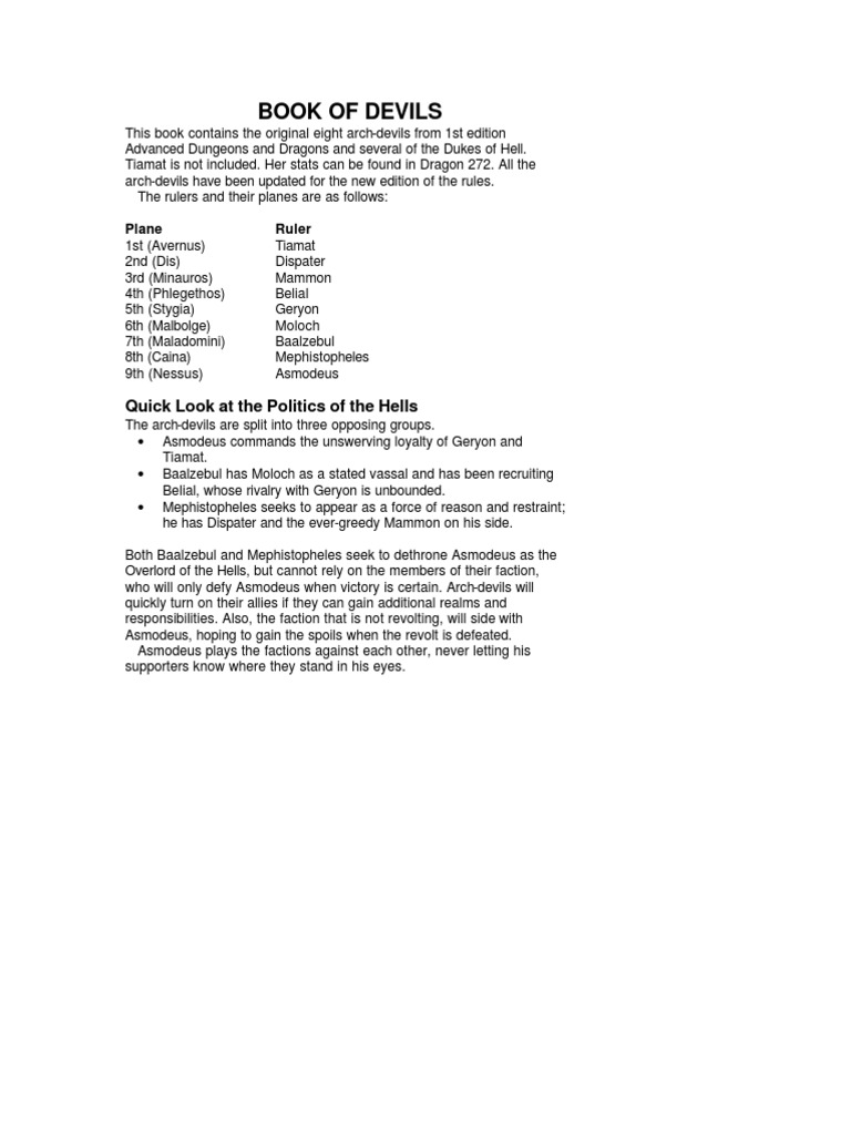 Book of Devils | PDF | Dungeons & Dragons
