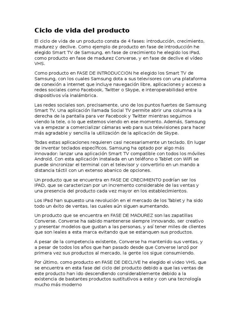 El ciclo de vida del producto y sus fases clave de introducción ...