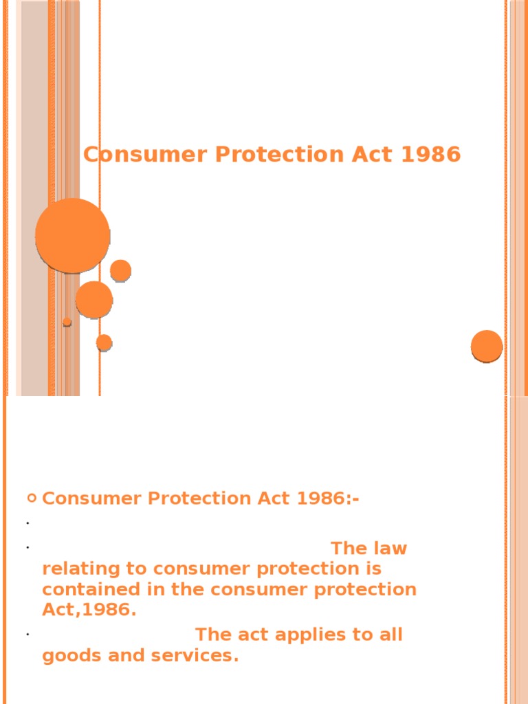 Consumer Protection Act | PDF | Consumer Protection | Government Of India