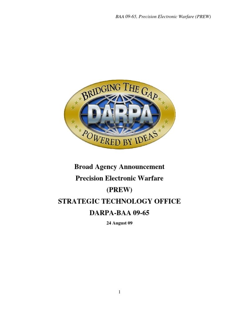 DARPA - Precision Electronic Warfare (PREW) | PDF | Classified ...
