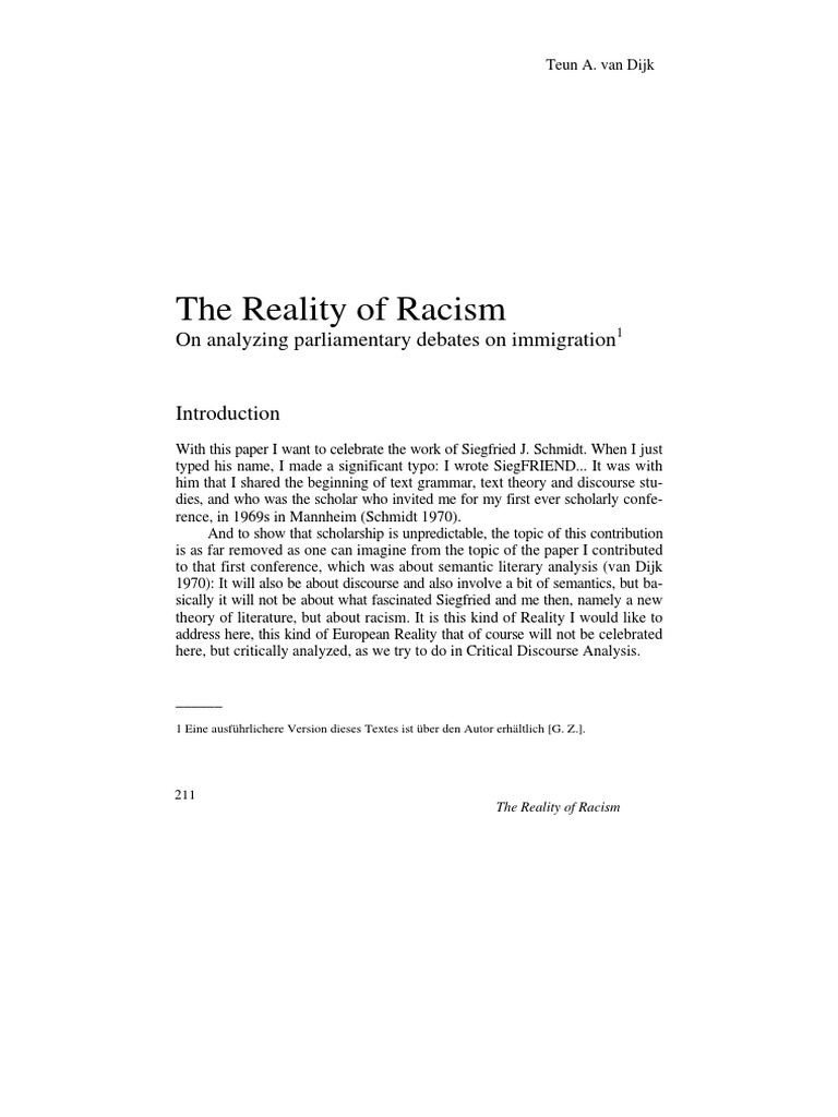 The Reality of Racism PDF | PDF | Racism | Discrimination & Race Relations