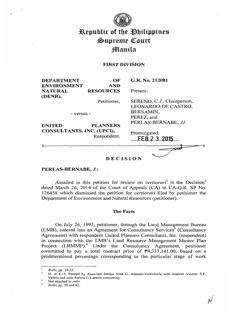 Denr Vs Upci Full Case | PDF | Alternative Dispute Resolution | Arbitration