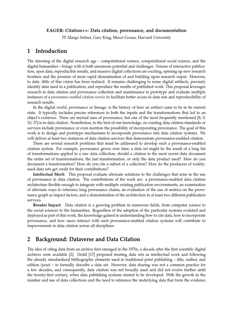 Citation++: Provenance-enabled data citation | PDF | Digital Object Identifier | Usability