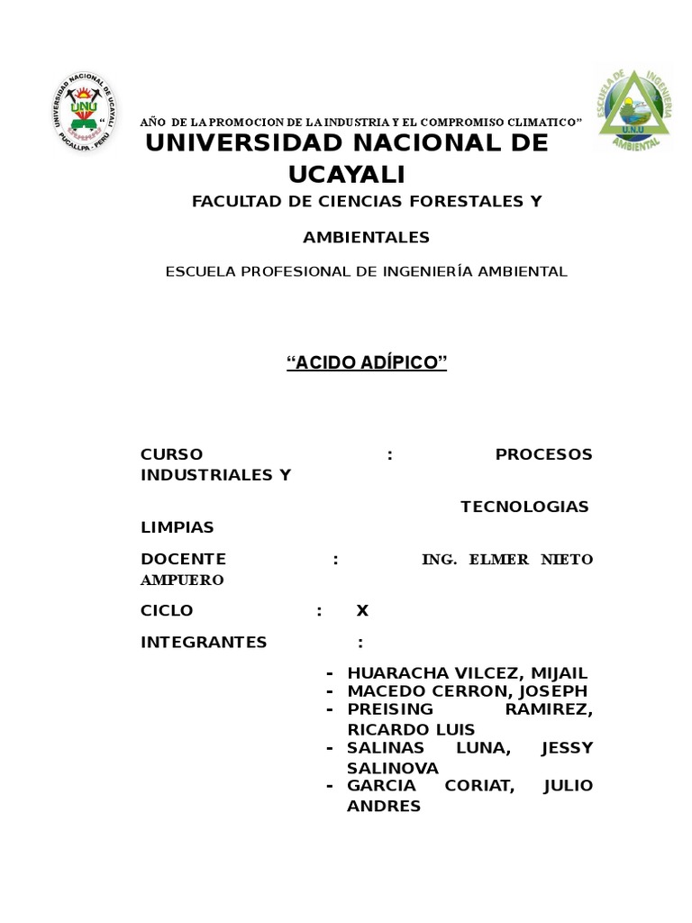 Producción y Usos del Ácido Adípico | PDF