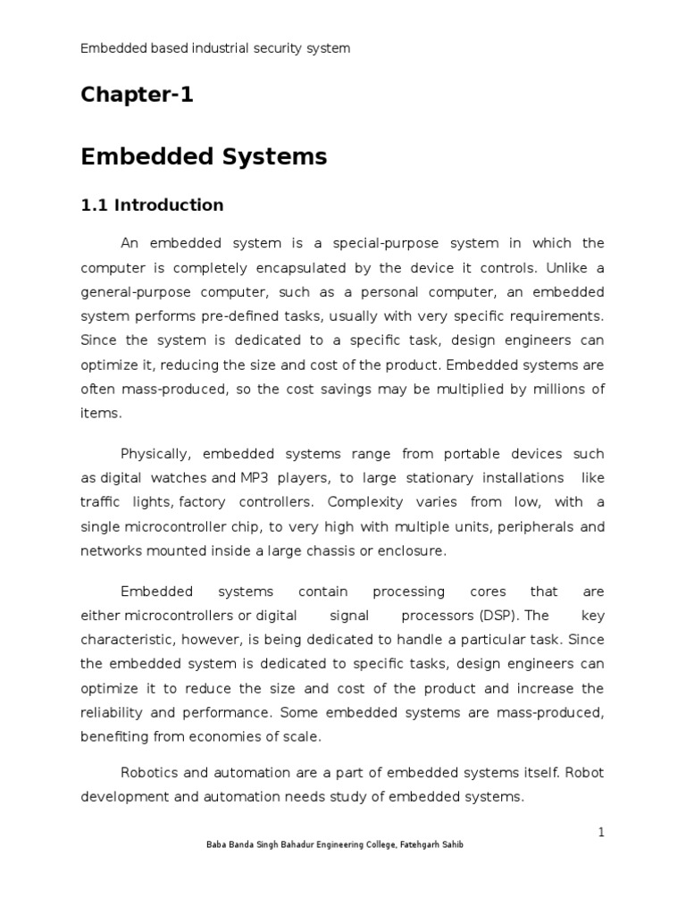 Embedded Systems | PDF | Microcontroller | Embedded System Embedded Systems | PDF | Microcontroller | Embedded System