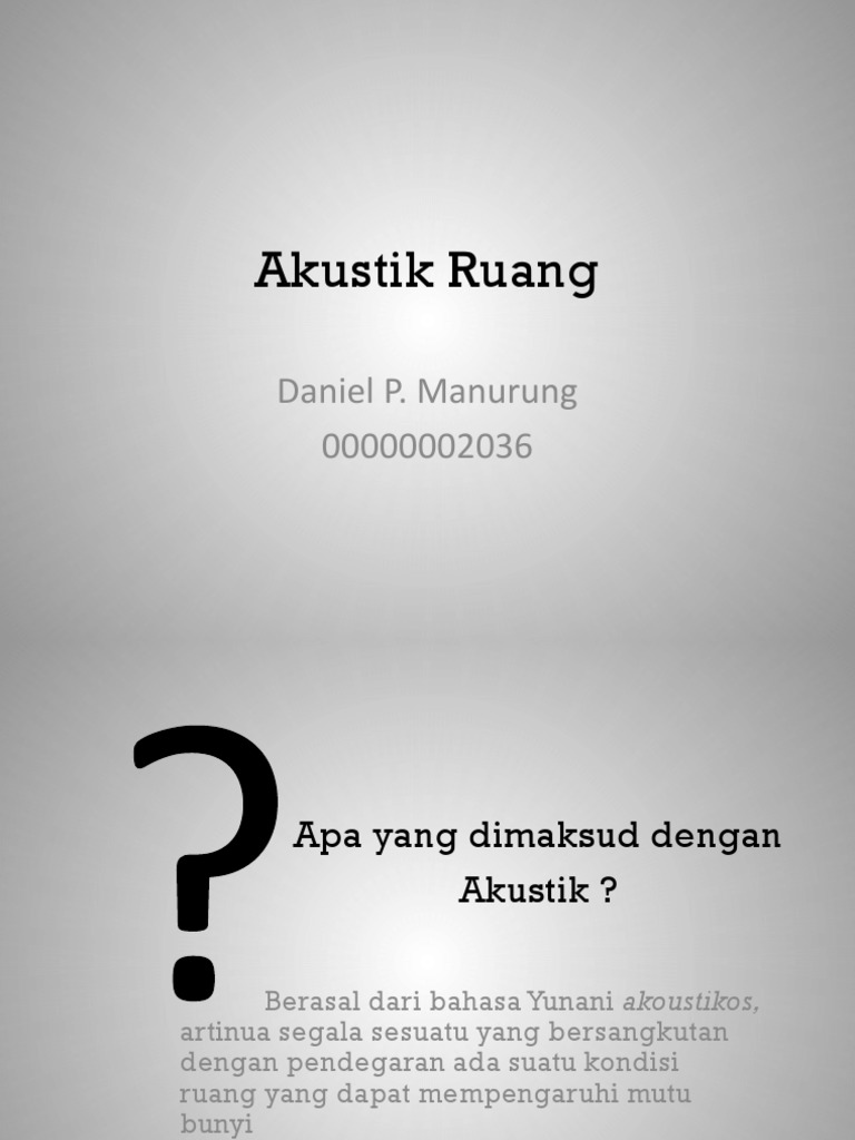 Akustik Ruang | PDF