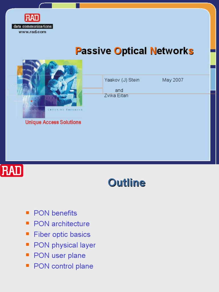 Passive Optical Networks | PDF | Asynchronous Transfer Mode | Data Transmission