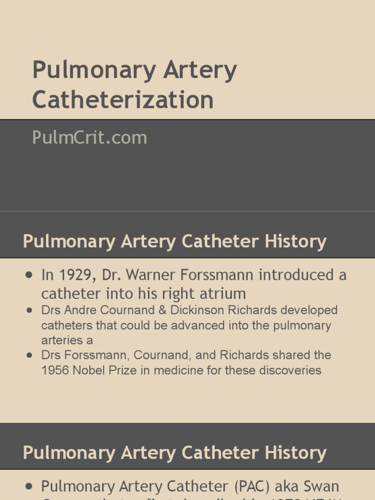 Swan Ganz Catheters | PDF | Circulatory System | Heart